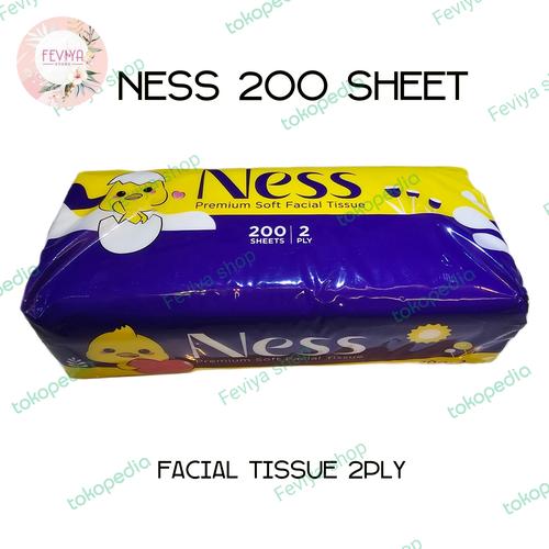Jual tisu tissue NESS 200 sheet lembar facial tissue 2ply - 200's ...
