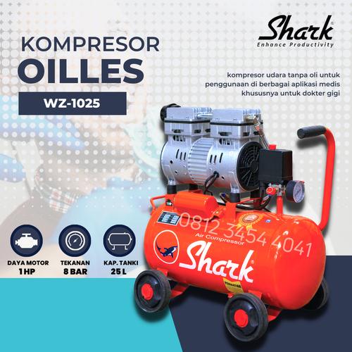 Jual Kompresor Portable WZ-1025 Shark 1HP Oilless Compressor 1 pk ...