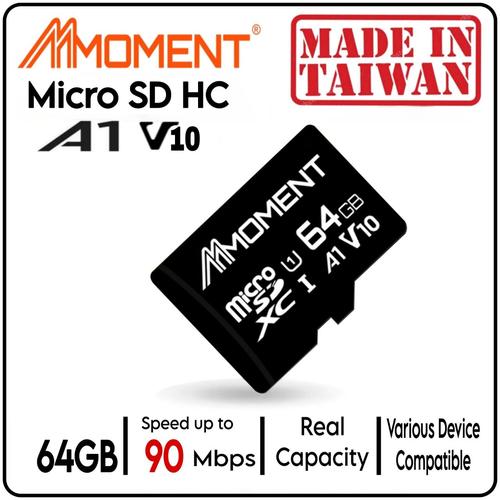 Jual MicroSD 64GB A1 V10 U1 + Adapter MOMENT Taiwan Micro SD - Jakarta ...