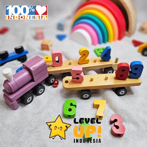 Jual Kereta Kayu Belajar Angka dan Bentuk Geometri - Mainan Edukasi ...
