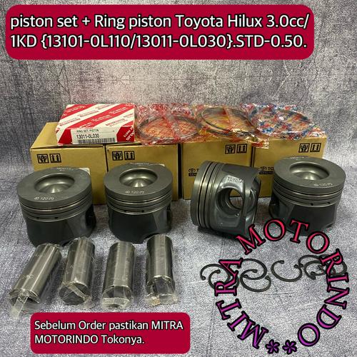 Jual Piston Set/Ring Piston Toyota Hilux 3.0cc/1KD 13101-0L110/13011 ...