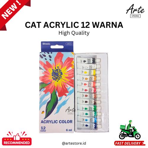 Jual Cat Akrilik Set 12 Warna - Bazic Acrylic Color - Kota Tangerang ...