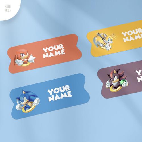 Jual Sonic the hedgehoc - paket label stiker nama waterproof + baju ...