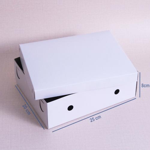 Jual Dus Nasi Kotak Box Catering Kardus Makanan Putih Polos Ukuran ...