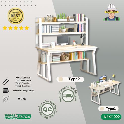 Jual MEJA KERJA/MEJA BELAJAR KOMPUTER/MEJA KANTOR/MEJA DENGAN RAK ...
