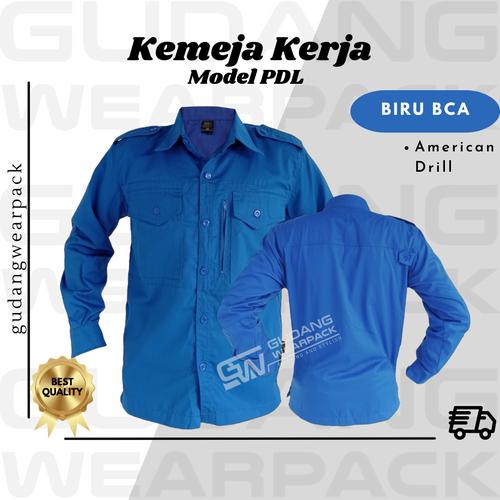 Jual Gudang Wearpack - Baju Kerja PDL Kancing Warna Biru BCA - BIRU BCA ...