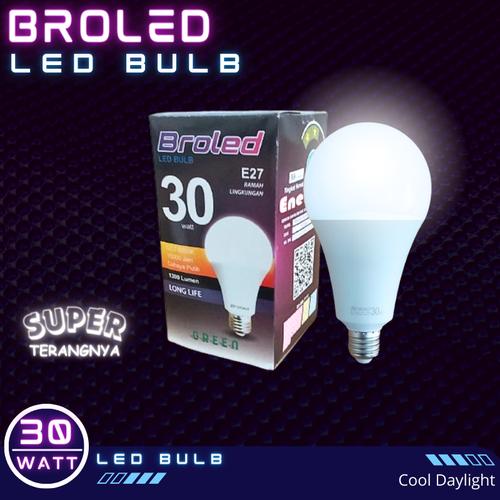 Jual Lampu Led Broled 30 Watt e27 Cool Daylight (Putih) Super Terangnya ...