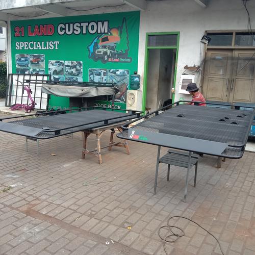Jual Rak atap mobil / Roof Rack + tangga full besi / Bagasi atap mobil ...