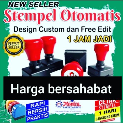 Jual stempel otomatis design custom, murah dan cepat - Kecil, 1 Warna ...