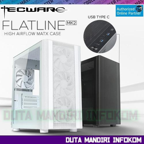 Promo Tecware FLATLINE MK2 - MESH Airflow Tempered Glass m-ATX Gaming ...