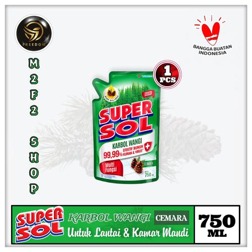 Jual Supersol Karbol Wangi Pine Reguler Pouch | Cemara - 750 ml (Satuan ...
