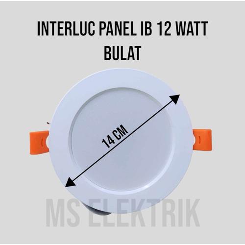 Jual INTERLUC LAMPU PANEL LED / DOWNLIGHT LED IB BULAT 12 WATT SNI ...