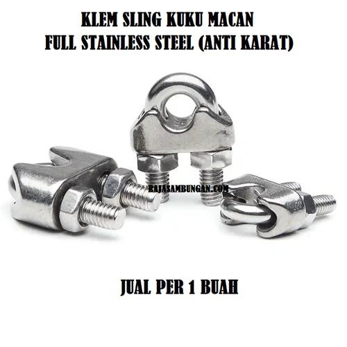 Jual Klem Seling 14 mm FULL STAINLESS STEEL Pengait Tali Besi Wire Rope ...