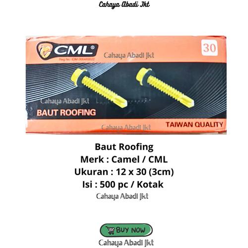 Jual Skrup Roofing / Sekrup Roofing 3cm / Baut Baja Ringan 12x30 1 ...