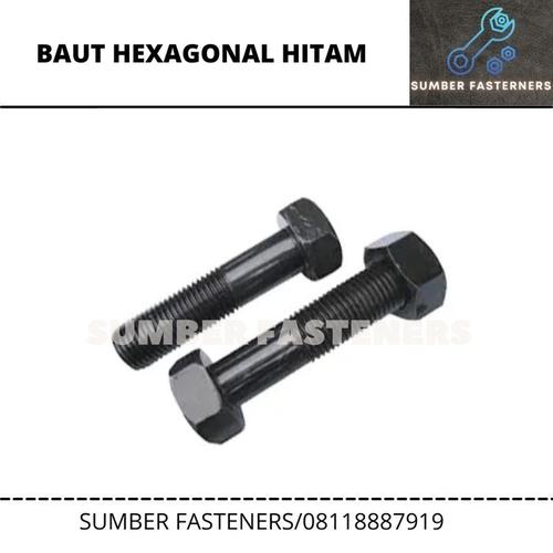 Jual Baut dan Mur Hexagonal Baja Hitam M36x240 /36x240 /M36x240mm Grade ...