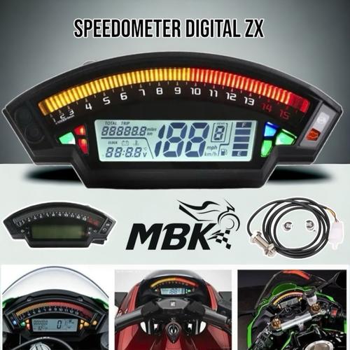 Jual Speedometer digital MODEL ZX Kilometer Spidometer Tampilan SENSOR ...