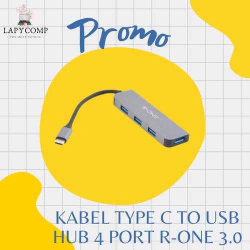 Jual PROMO KABEL TYPE C TO USB HUB EXTENSION 4 PORT R-ONE 3.0 HIGH ...
