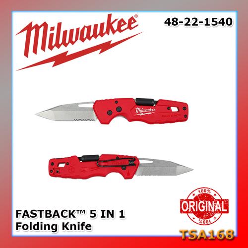 Jual Milwaukee FASTBACK 5-in-1 Folding Knife 48-22-1540 Pisau Lipat ...