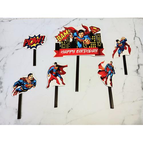 Jual cake topper KERTAS superman/CAKE TOPPER HAPPY BIRTHDAY - Kota ...
