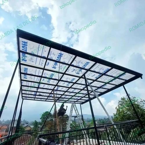 Jual untuk ukuran custom kanop kanopi atap solarflat sliding 3 Mili ...