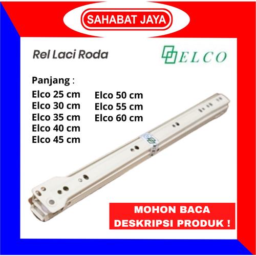 Jual Rel Laci Roda Furniture Drawer Slide ELCO HUBEN Cream Putih - ELCO ...