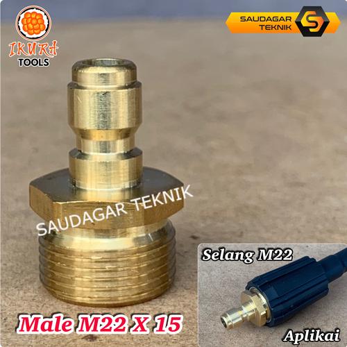 Jual Adaptor Quick Release Male M22 X 15 Nepel Selang Gun Jet Cleaner - Jakarta Pusat - Saudagar ...