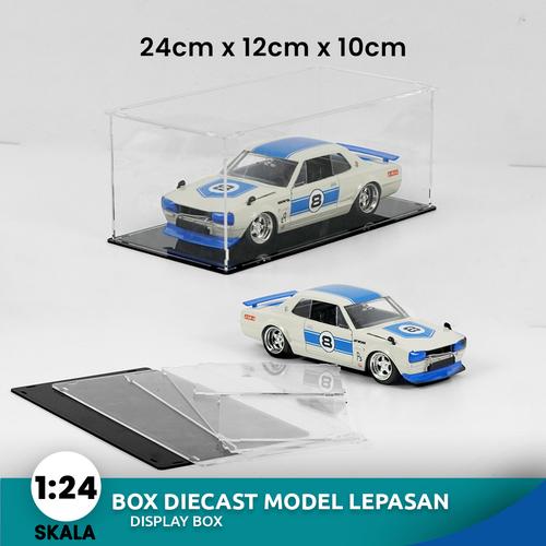 Jual Kotak Diecast BOX Skala 1:24 (24x12x10) Lepasan Full Acrylic ...