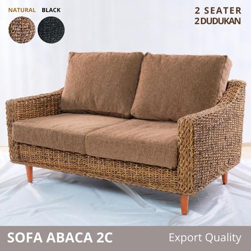 Jual Sofa Abaca 2 Seater Natural Dudukan Serat Pisang Kursi Ruang Tamu ...