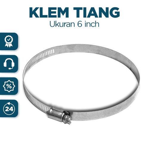 Jual Hose Clamp Stainless 6 inch - Klem tiang ODP 8/16 core - Klem ...