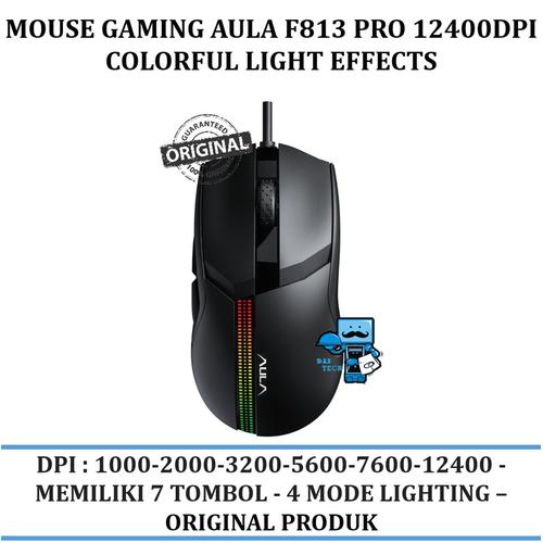 Jual Mouse Gaming Aula F813 Pro 12400dpi Colorful Light Effect ...