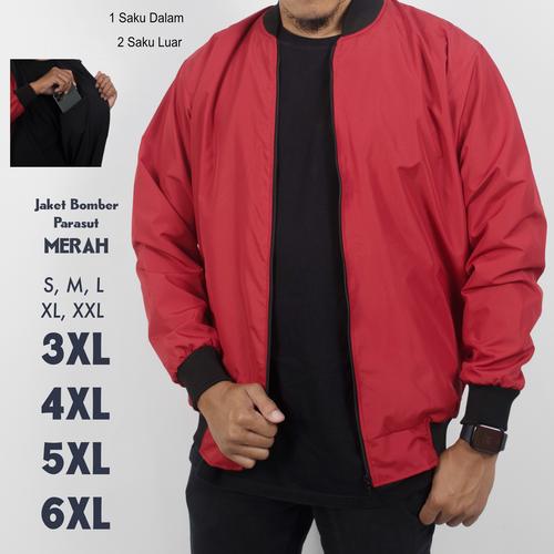 Jual Jaket Bomber Motor Merah Parasut Pria Jumbo Big Size Parasit ...