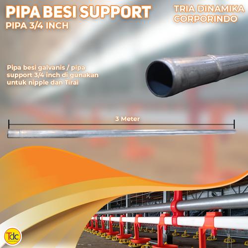 Jual Pipa Besi Support 3/4 inch / Pipa Besi 25mm / Pipa Besi 27mm - Kab ...