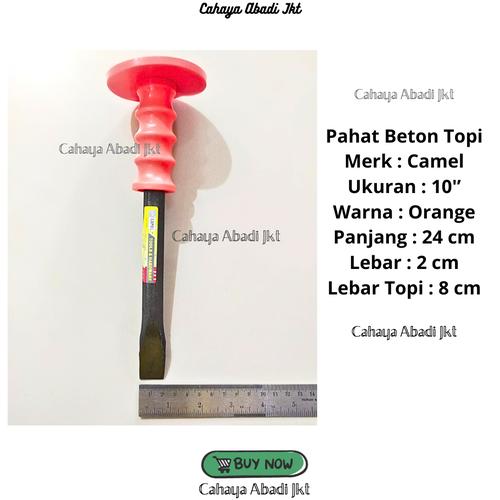 Jual Pahat Beton Topi Camel 10'' / Pahat Beton CML 10in Gagang Karet ...