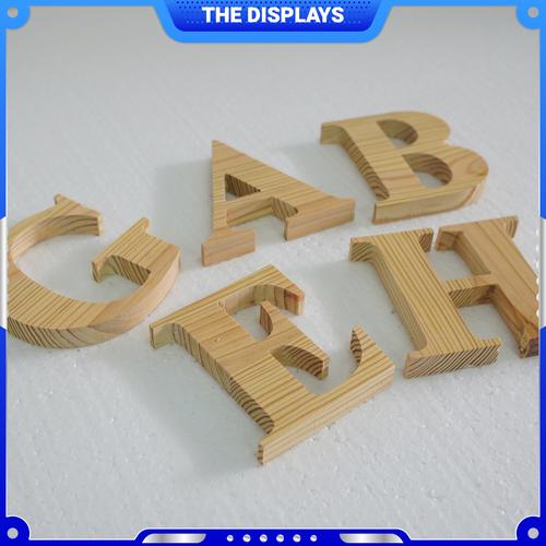 Jual Angka Huruf Abjad Timbul Kayu Belanda Serat Natural CNC MESIN ...