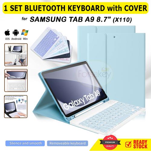 Jual Samsung Galaxy Tab A9 8.7 Inch 2023 Bluetooth Keyboard Flip Case ...