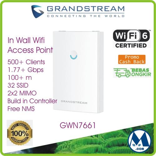 Jual Grandstream GWN7661 802.11ax In Wall Wifi 6 Access Point - No ...