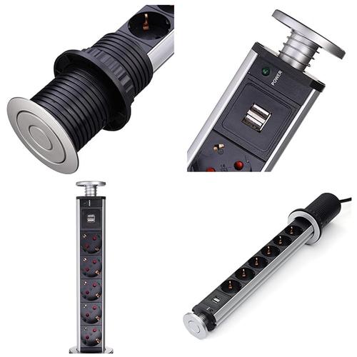 Jual stop kontak listrik meja tanam tarik pop up colokan 5 listrik 2 ...