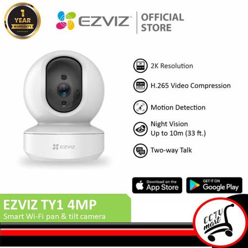 Promo Ezviz TY1 4MP Smart Wifi Pan Tilt IP Camera Cctv Indoor Two Way ...