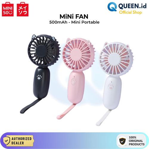 Jual Miniso Mini Fan Portable 500mAh - Kipas Angin Genggam Mini 3 Speed ...