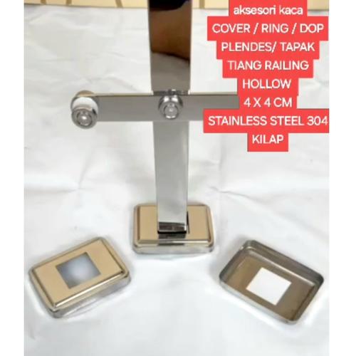 Jual COVER PLENDES TUTUP TAPAK RING DOP TIANG RAILING HOLLOW 4X4 SUS ...