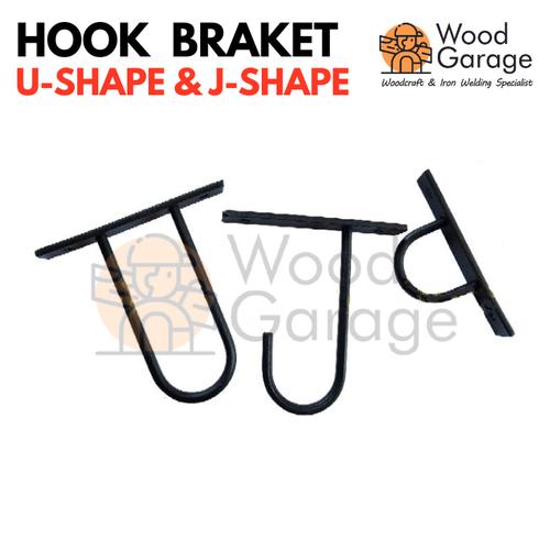 Jual Hook Bracket Besi Pengait Gantung Ceiling U-Shaped & J-Shaped ...