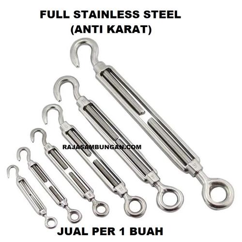 Jual Span Screw Stainless Steel M16 Turnbuckle Penarik Pengikat Tali ...