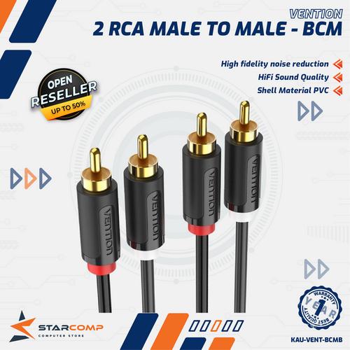 Jual Vention BCM Kabel RCA Audio 2 Male to 2 Male HiFi Quality PVC ...