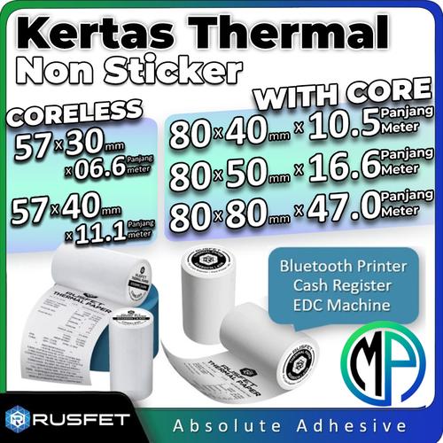 Jual Thermal Paper Kertas Label Termal Printer Struk Kasir POS EDC ...