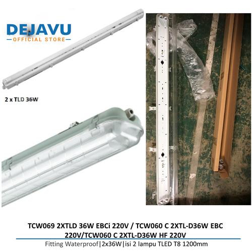 Jual Philips Rumah/Fitting Lampu TL T8 TCW069 2XTLD 36W EBCi 220V ...