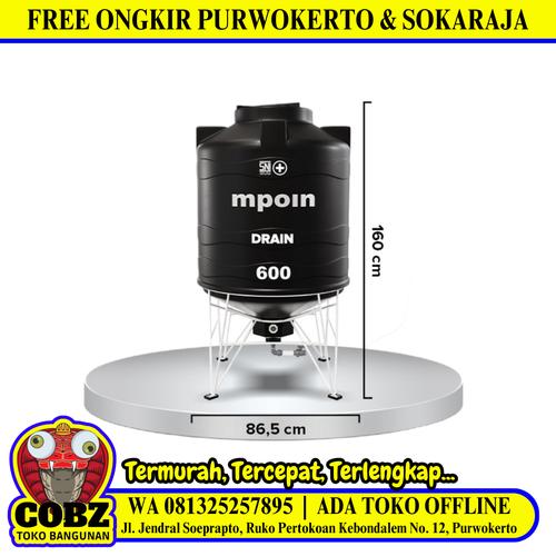 Jual 510L /MPOIN + DRAIN D600 Water Torrent Tangki Tandon Air PVC Hitam ...