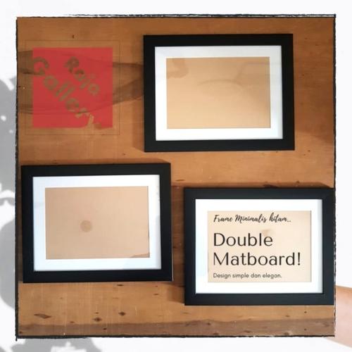 Jual Frame Bingkai foto 15x21cm minimalis 2cm + Matboard 3cm - Coklat ...