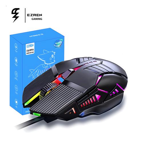 Jual Ezren M800 Gaming Mouse USB 6 Button LED Mouse Slinet Click Black ...