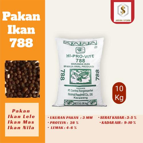 Jual Pakan Ikan 788 ukuran 3 Mili pakan Ikan Nila Mas Gurame dikemas 10 ...