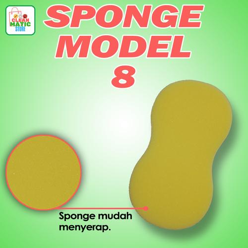 Jual Clean Matic Sponge Model 8 Spons Cuci Mobil dan Motor Sabut Halus ...